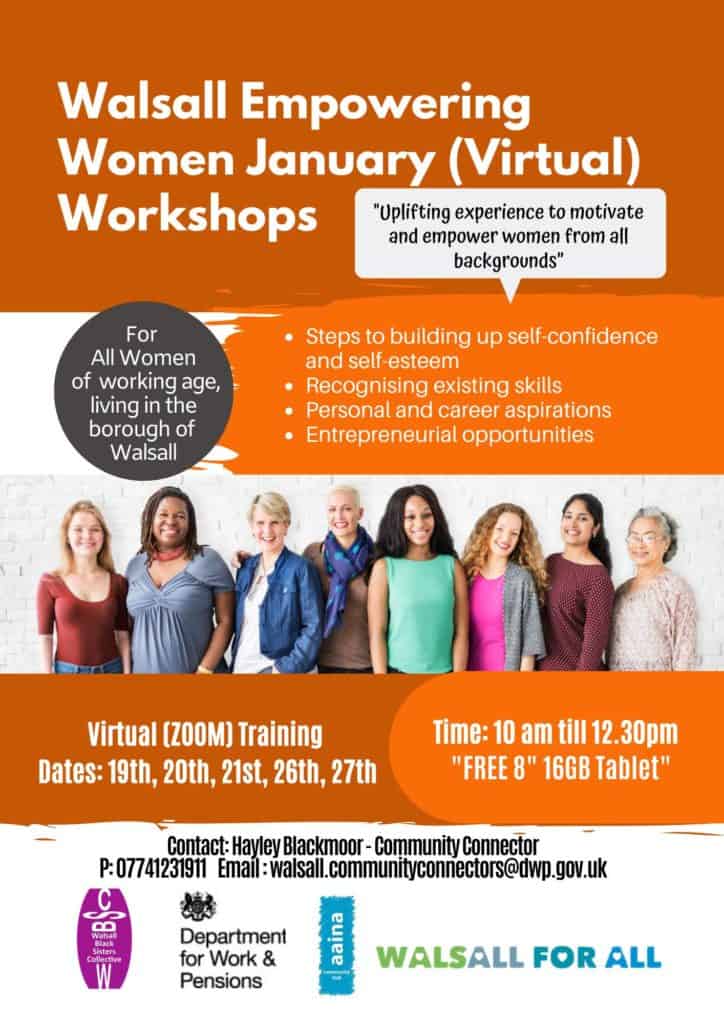 January dates for Women's Empowerment Course - aaina Community Hub